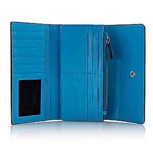 Mauzari Geneva Women's Tooled Leather Wallet (Copper Highlights)