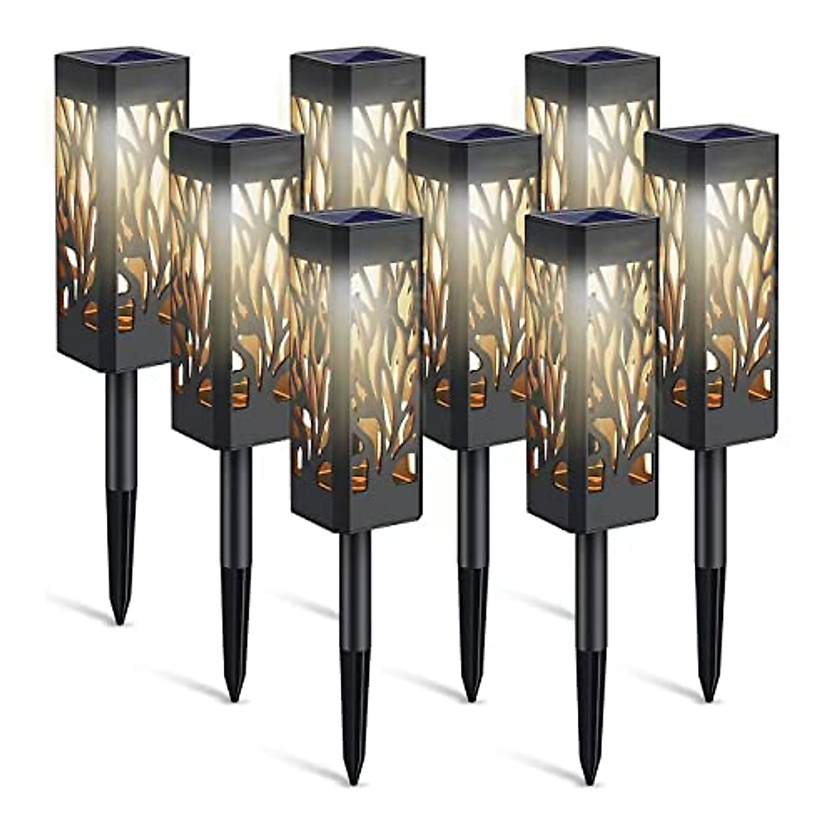 Fiveshops 8 PCS Solar Pathway Light, Garden Lights Solar Powered Lights, Waterproof Solar Ornament Lights for Patio, Yard, Pathway Dusk