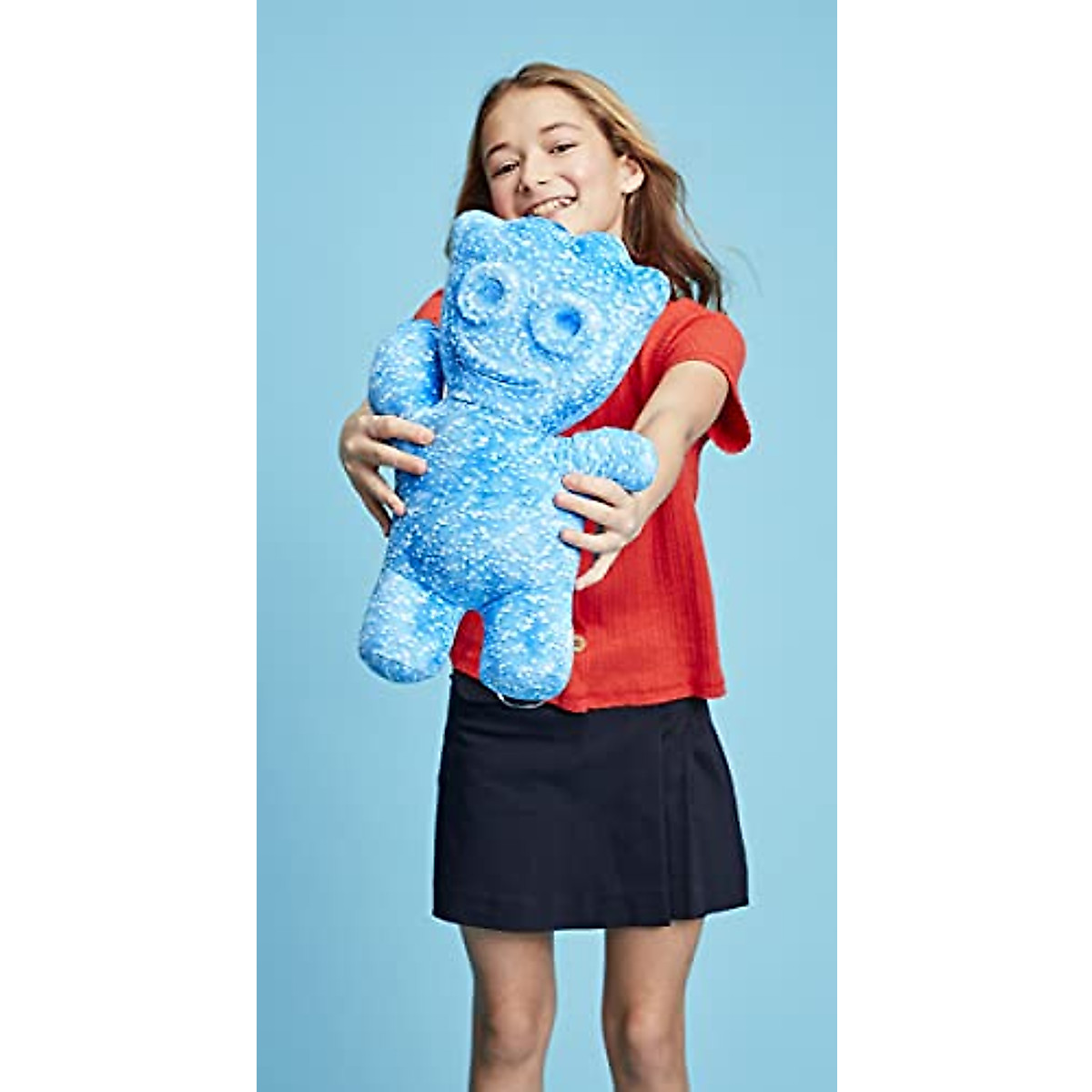 iscream Sour Patch Kids Embossed 16.75" x 12" Candy Character Shaped Pillow, Blue