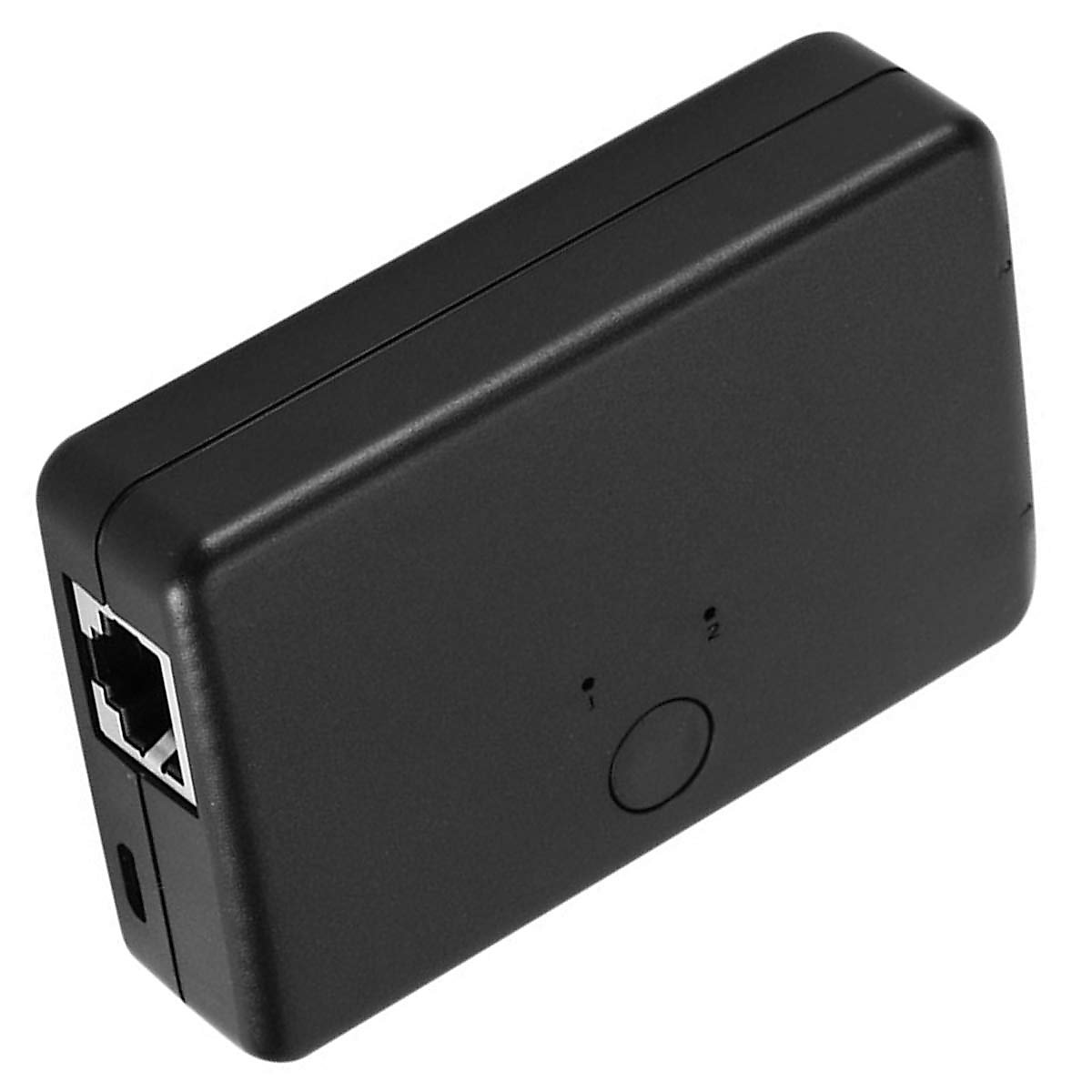 Ruiqas 2 Ports Network Switch, RJ45 Network Switch Box Computer Intranet Ethernet Network Splitter Adapter