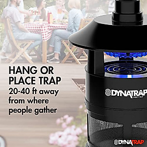 DynaTrap DT160SR Mosquito & Flying Insect Trap – Kills Mosquitoes, Flies, Wasps, Gnats, & Other Flying Insects – Protects up to 1/4 Acre