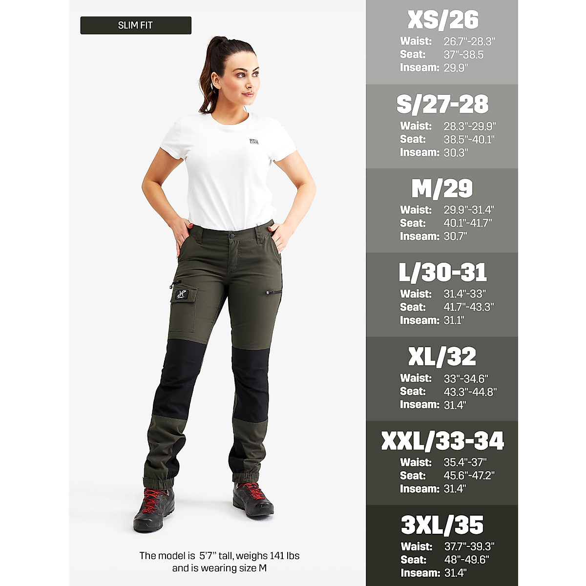 RevolutionRace Women’s Nordwand Pants, Durable Pants for All Outdoor Activities, Mossgrey, XL