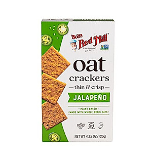 Bob's Red Mill Jalapeño Oat Crackers, One 4.25 oz. box