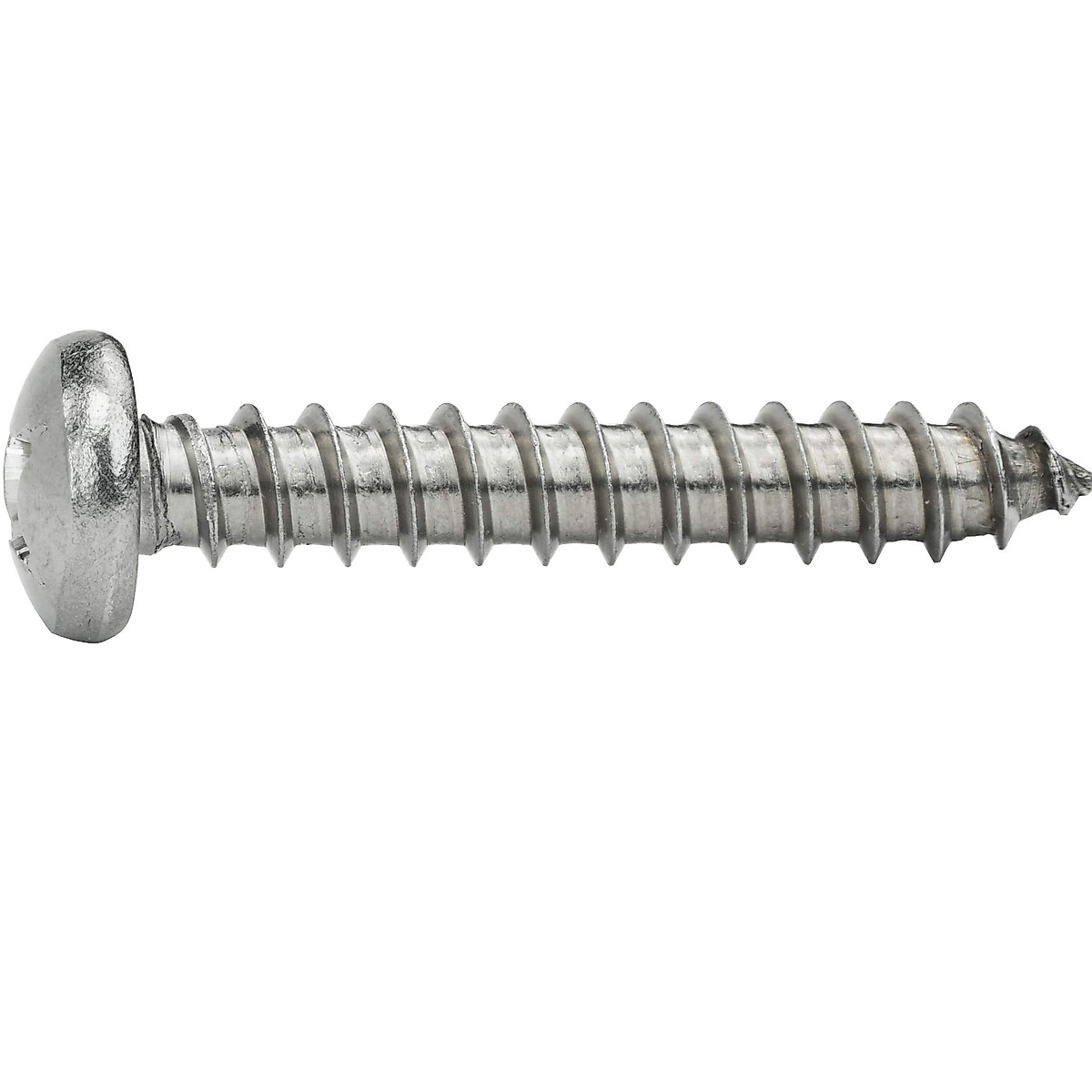 #2 x 5/16" Pan Head Sheet Metal Screws, Stainless Steel 18-8, Full Thread, Bright Finish, Self-Tapping, Quantity 100 by Fastenere