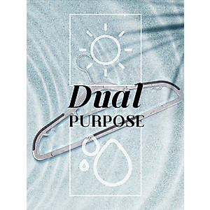 HOUSE DAY Plastic Hangers 50 Pack, Plastic Clothes Hangers Non Slip Hangers, Heavy Duty Plastic Hangers with 360° Swivel Hook, Ultra Thin Hangers Space Saving, Gray Hangers for Closet