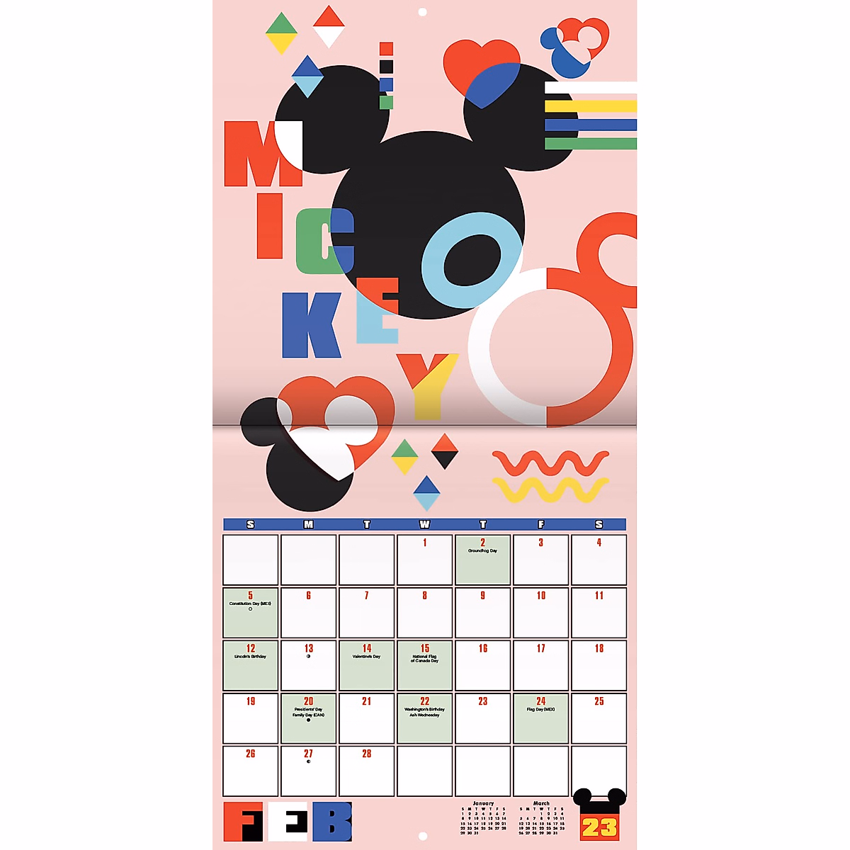2023 Disney Mickey Mouse Mini Wall Calendar
