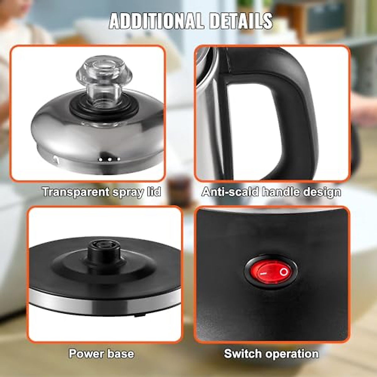 VEVOR 12-Cup Electric Percolator Coffee Pot, 304 Stainless Steel Coffee Percolator with Keep Warm Function & Heat-Resistant Handle, Classic Coffee Maker, Quick Brew & Split Power Base, Silver