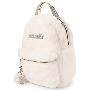 Spencer's White Furry Playboy Mini Backpack