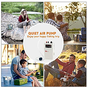 fulhengy Battery Aquarium Air Pump, Quiet DC-800 Backup Fish Tank Air Bubbler, Portable Power Outage Aerator Emergency Oxygen Diffuser, Keeps Fish Safe & Bait Minnow Shrimp Alive