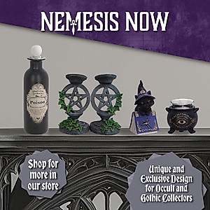Nemesis Now Grim Reaper Cat Figurine, Hand-Painted Black Kitten with Olive Eyes and Skull Charms, Gothic Collectible Decor, 16cm