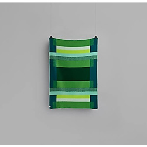 Roros Tweed Designer 100% Norwegian Wool Throw Blanket in Many Patterns (Mikkel in Green)