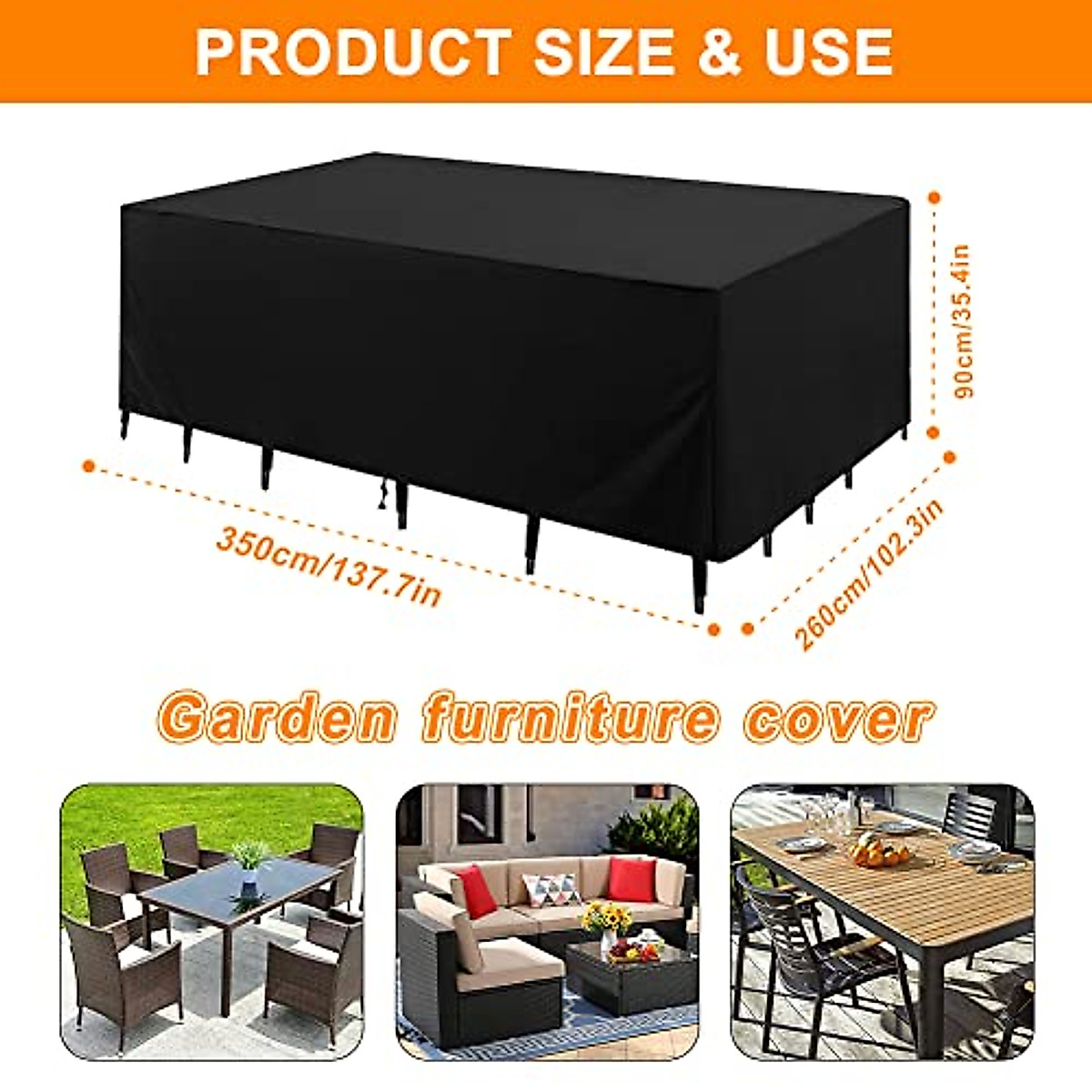 420D Patio Furniture Cover Outdoor Furniture Cover Patio Table Cover Outdoor Table Chair Set Covers Waterproof Furniture Covering