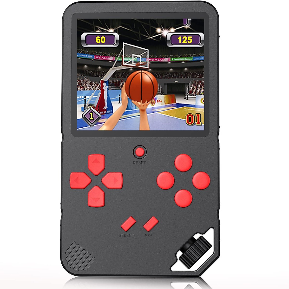 TEBIYOU Handheld Game Console for Kids Portable Gaming Player with Built in 220 16 Bit Electronic Video Games 3.0'' Large Screen Rechargeable Game System for Children's Birthday (Red)