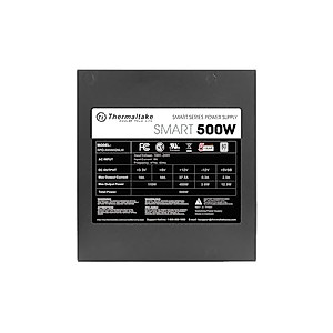 Thermaltake Smart 500W 80+ White Certified PSU, Continuous Power with 120mm Ultra Quiet Cooling Fan, ATX 12V V2.3/EPS 12V Active PFC Power Supply PS-SPD-0500NPCWUS-W