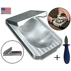 J&J Products The EZ-OYSTER Opener Shucking Tool & Oyster Opening Knife with Large Non-Slip Handle Gift Set