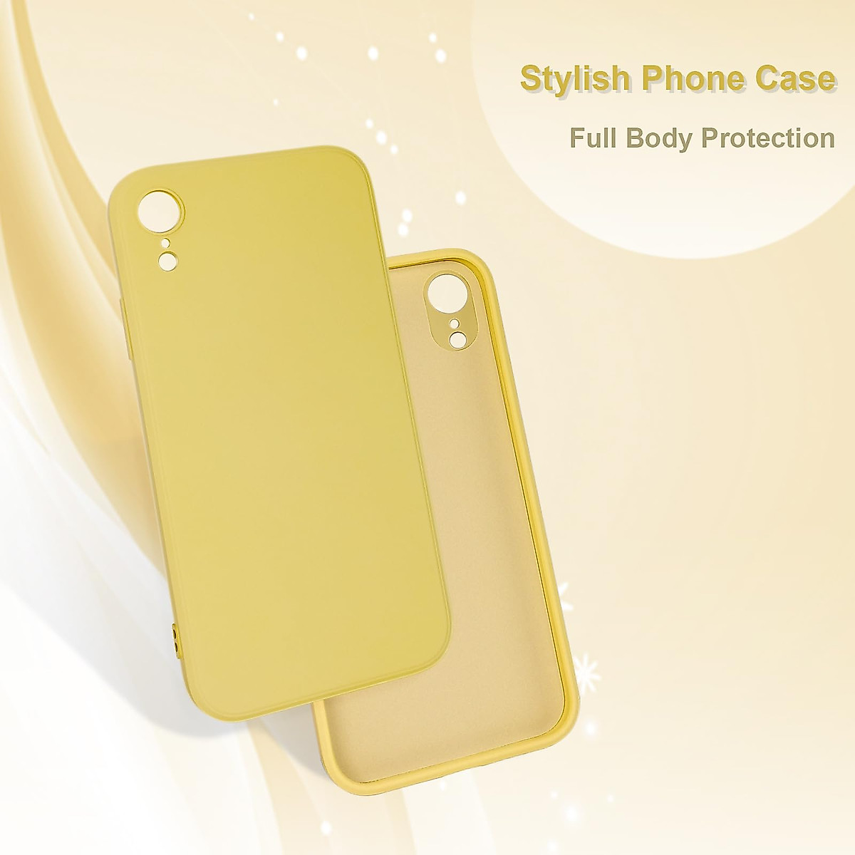 mbestor Compatible with iPhone Xr Case, Upgraded Full Protection Case iPhone Xr with Wrist Strap(Yellow)