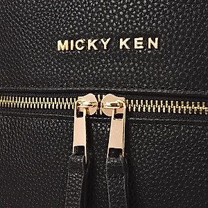 Special made fancy backpack for women, stylish and fashionable backpack made out of artificial leather (black)