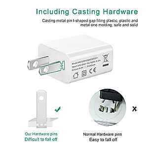 Power Adapter for Outdoor Wyze Cam V3 V2 Pan, USB Camera Charger Replacement Blink, Google Nest Cam, Blink Mini XT2/XT, Stick Up Cam, Spotlight Cam, Arlo Ultra, Pro 3/4, Essential, 5V 2A Plug