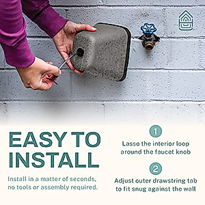 Home Intuition Outdoor Foam Faucet Cover, 2 Pack