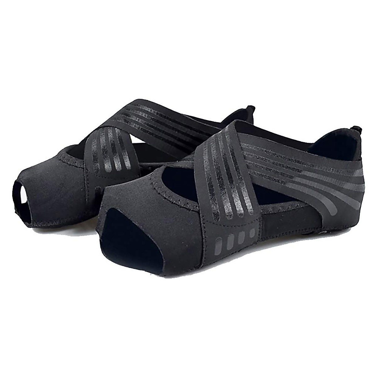 ABIRAM Yoga Socks Toeless Non-Slip Grips & Straps, for Pilates, Barre, Ballet, Bikram, Workout for Women