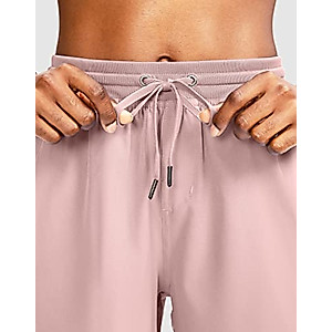 YYV Women's 5" Hiking Golf Shorts Quick Dry Athletic Shorts for Summer Outdoor Casual with Pockets(Pink Medium)