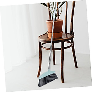 Levemolo 2pcs Stainless Steel Broom Angle Broom Large Broom Floor Cleaning Broom Market Broom Room Cleaning Broom Sweeper Broom Brooms for Sweeping Indoor Outdoor Broom Plastic Blue