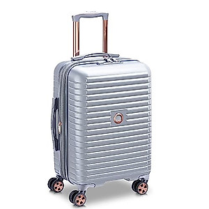 DELSEY Paris Cruise 3.0 Hardside Expandable Luggage with Spinner Wheels, Platinum, Carry on 21 Inch