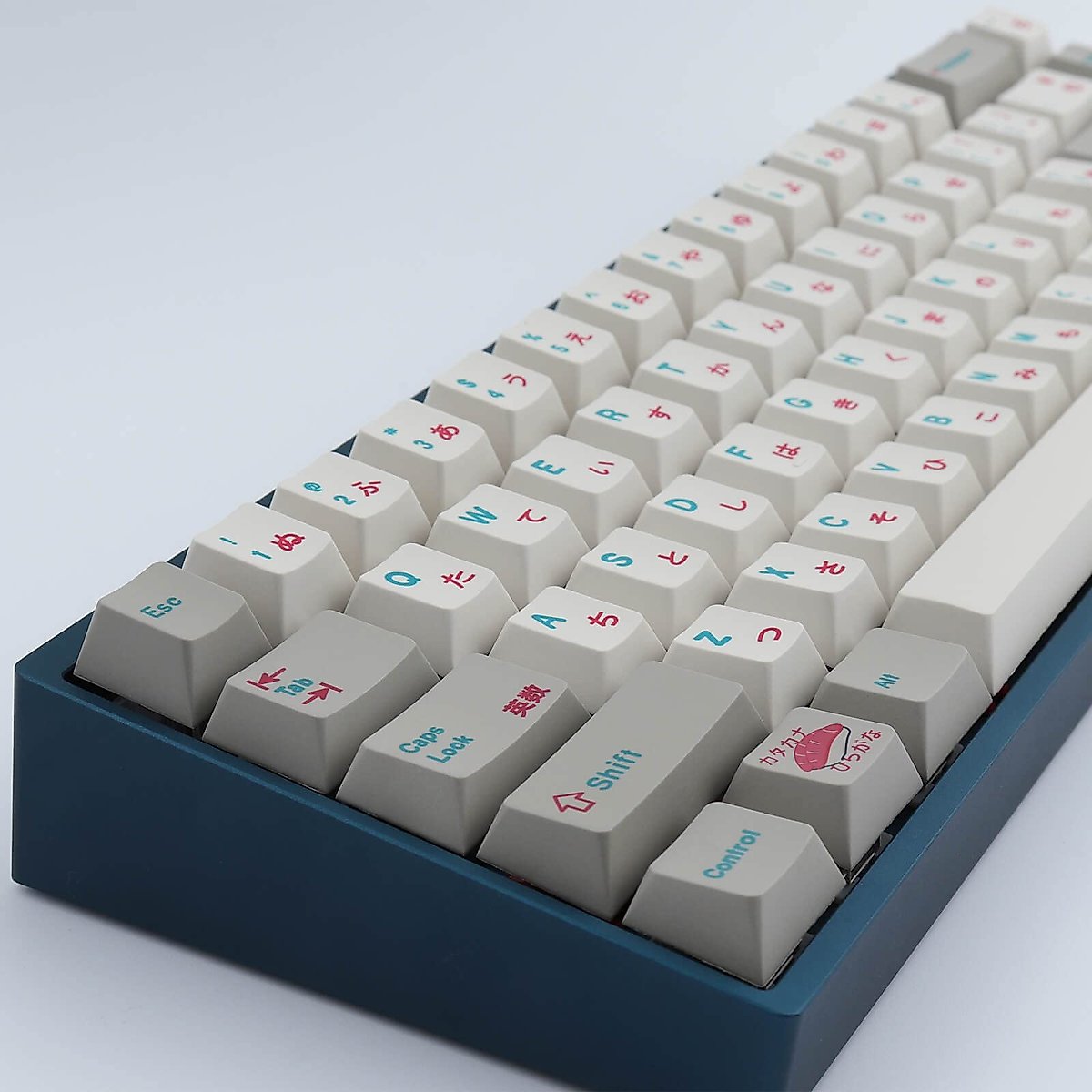 Hyekit PBT Keycaps 124 Keys Sushi Custom Keycaps Dye-Sublimation 7U and 6.25U Spacebar Keycap Set Cherry Profile for Cherry Gateron MX Switches Mechanical Keyboard US Layouts