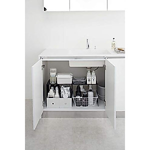 Yamazaki Home Cabinet Storage Organizer | Set of 2 | Kitchen Pantry | Steel | Riser, One Size, Black