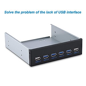 Shipenophy Data Transmission Sturdy Long-Term Use Multi-Functional Front Panel Plug and Play Computer