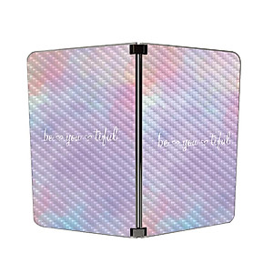 MightySkins Carbon Fiber Skin for Microsoft Surface Duo - BeYouTiful | Protective, Durable Textured Carbon Fiber Finish | Easy to Apply, Remove, and Change Styles | Made in The USA