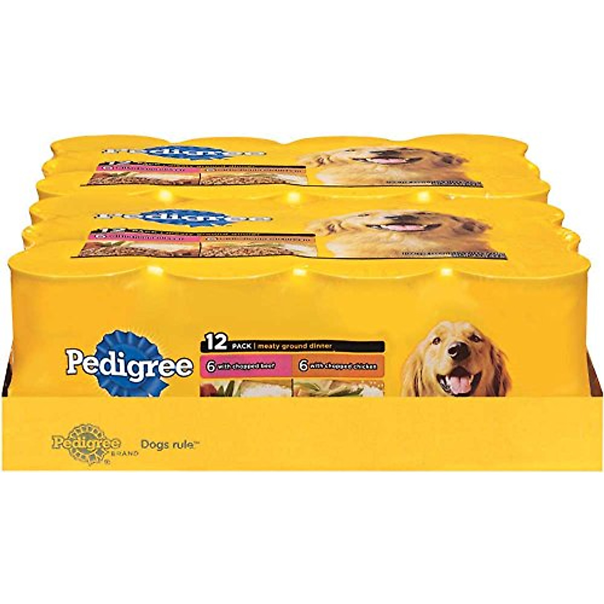 Pedigree Meaty Ground Dinner Multipack Chicken And Beef Dog Food 13.2 Ounces (Two 12-Can Cases)