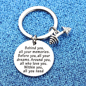 FEELMEM Fitness Keychain Fitness Gift Workout Coach Gift Bodybuilding Jewelry Personal Trainer Gift(Fitness Gift)