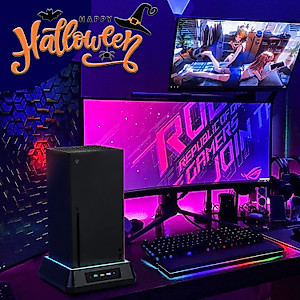 Cooling Fan for Xbox Series X Mviioe Cooling Stand with LED Indicator, Extra Big Turbo Fan, USB 2.0 Ports For Gaming Console (Only Compatible with Xbox Series x)