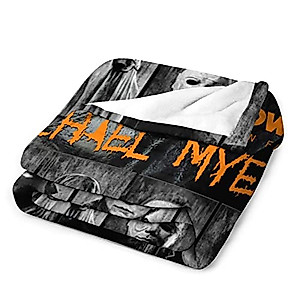 GIMCJOK Nice Michael Halloween Myers Throw Blanket, Flannel Blankets and Throws for Couch, Super Cozy Air Conditioned Blanket 40''x50''