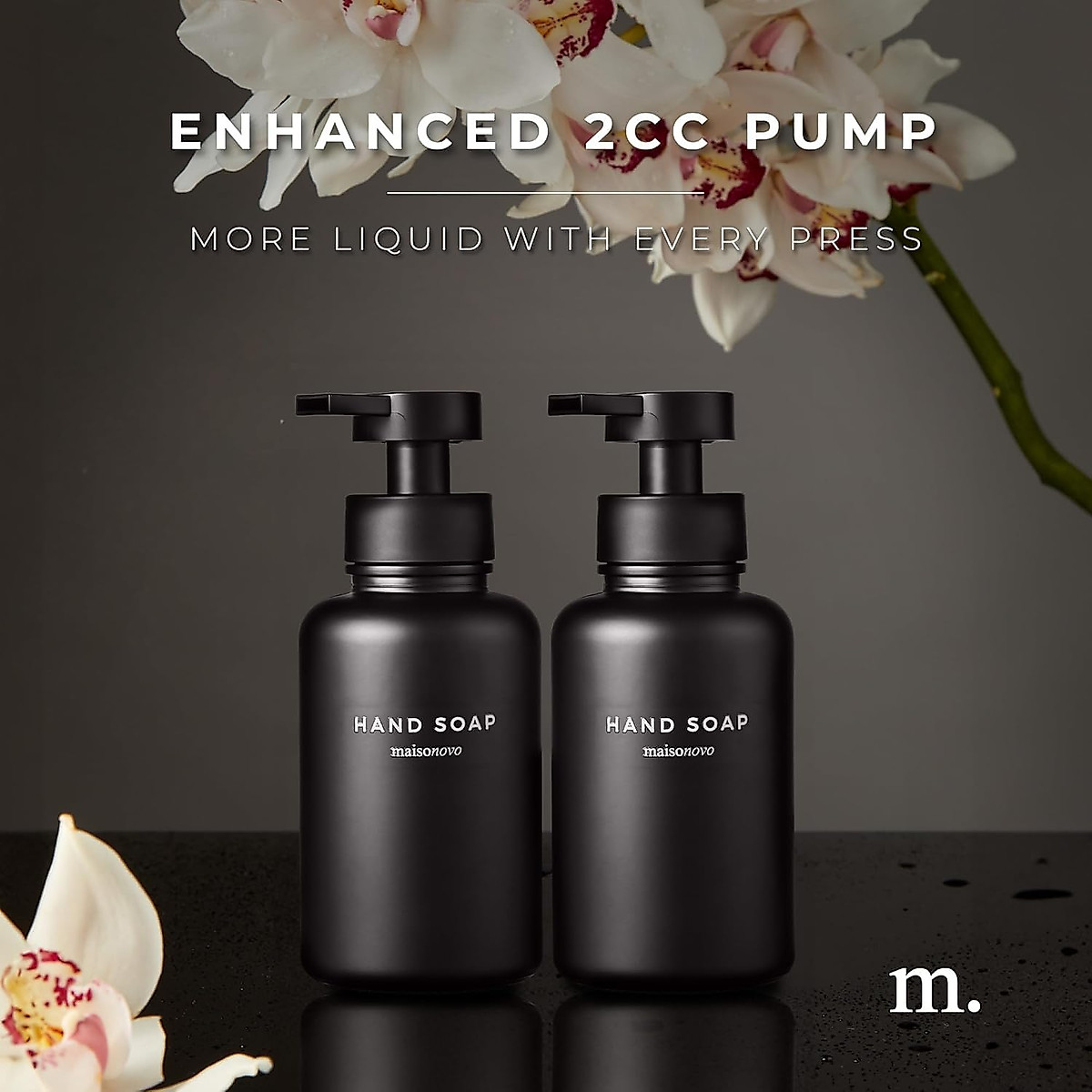 MaisoNovo 4-Pack Mix Scent Foaming Hand Soap Tablets - Black Glass Black Pumps x 2