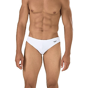 Speedo Men's Swimsuit Brief Powerflex Eco Solar, White, 34