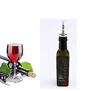 BESTonZON 8pcs Stainless Cover Bottles Pourers Liquor Syrup Pours for or Xmas Bottle Covers with Supplies Wine Steel Caps Pour Festive Vinegar Oil Siamese Spout Cork Spouts Design