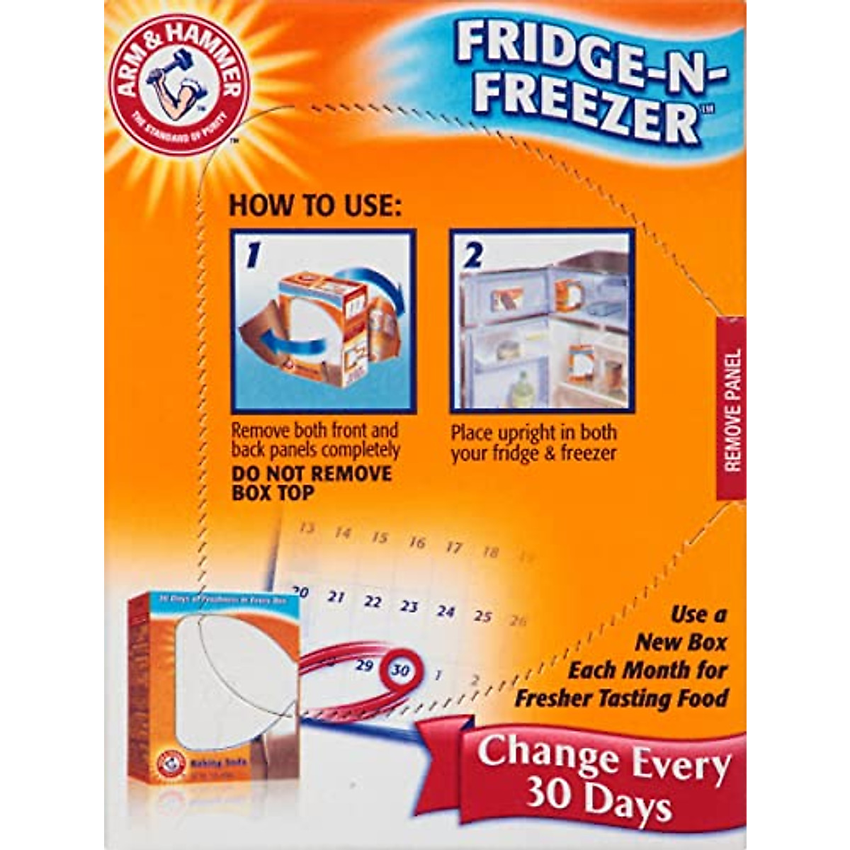 Arm & Hammer baking Soda, Fridge-N-Freezer Pack, Odor absorber, 14oz Pack, (case Of 12)