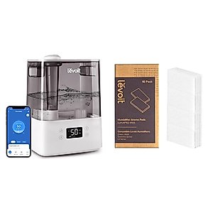 LEVOIT Humidifiers for Bedroom Large Room Home, (6L) & Aroma Pads 16 Pack, Humidifier Replacement Filters, Compatible with LV600S
