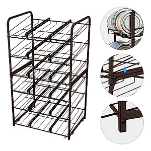 MOOACE 2 Pack Stackable Can Rack Organizer, Storage for 72 Cans, 3 Tier Can Storage Dispenser Rack Holder for Kitchen Cabinet Pantry Countertop, Bronze