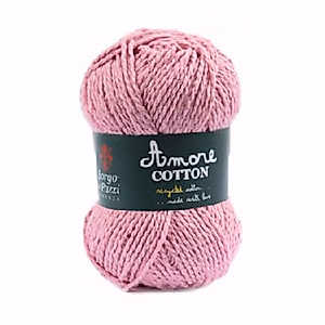 Yarn Amore Cotton by Borgo de Pazzi, Recycled Yarn, Softy Yarn, Cotton Yarn, Summer Yarn, Bag's Yarn (68 Deep Blue)