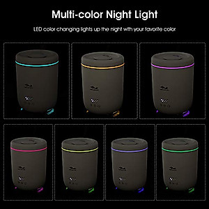 Cool Mist Humidifiers for Bedroom with Night Light, 2.2L Water Tank Essential Oil Diffuser Humidifier for Baby Home and Plants, Quiet Ultrasonic Air Vaporizer, Easy Fill and Clean Safety Shut-off
