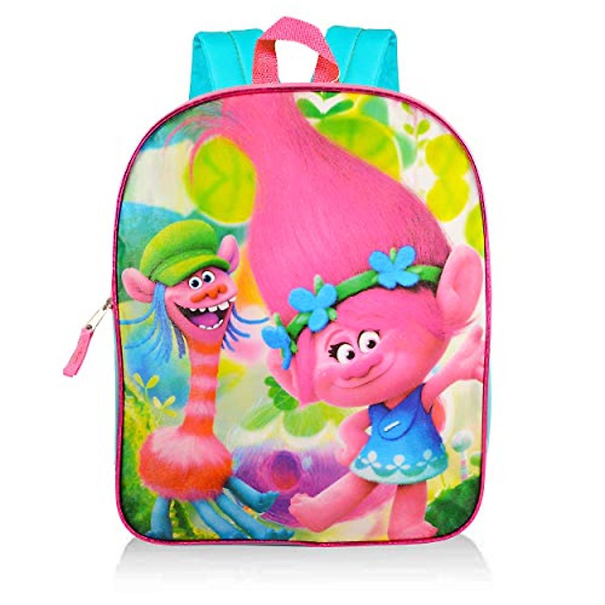 Trolls World Tour Backpack Set for Girls Kids ~ Deluxe 16" Trolls Backpack with Trolls Imagine Ink, Stickers, and More (Trolls School Supplies Bundle)
