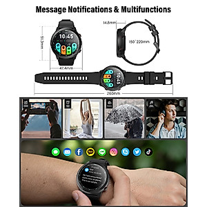 GPS Smart Watch for Men Women, Rugged Outdoor Watch with GPS and Compass, Fitness Tracker with Heart Rate Blood Oxygen Sleep Monitor, IP68 Waterproof, 1.32" Touch Screen, Compatible Android iOS iPhone