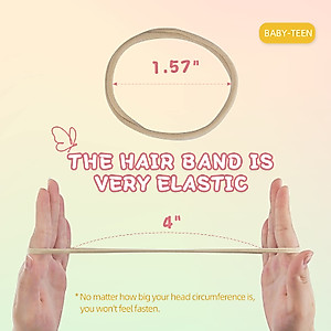 Limpioskie Bows Headbands for Baby Girls, Girl Headbands with Bows Pack of 10, Nylon Headbands for Baby Girls, Toddler Girls, Newborn Infant(Purple)