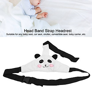 Pssopp Toddler Car Seat Adjustable Head Strap Support Panda Pattern Car Seat Sleeping Headband for Kids Toddlers Infants(Panda Fixing Strap)