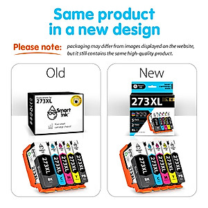 Smart Ink Remanufactured Ink Cartridge Replacement for Epson 273 XL 273XL 273 to use with XP 610 XP-600 XP-620 XP-810 XP-820 XP-800 Expression Premium (Black & C/M/Y/PBK, 5 Combo Pack)