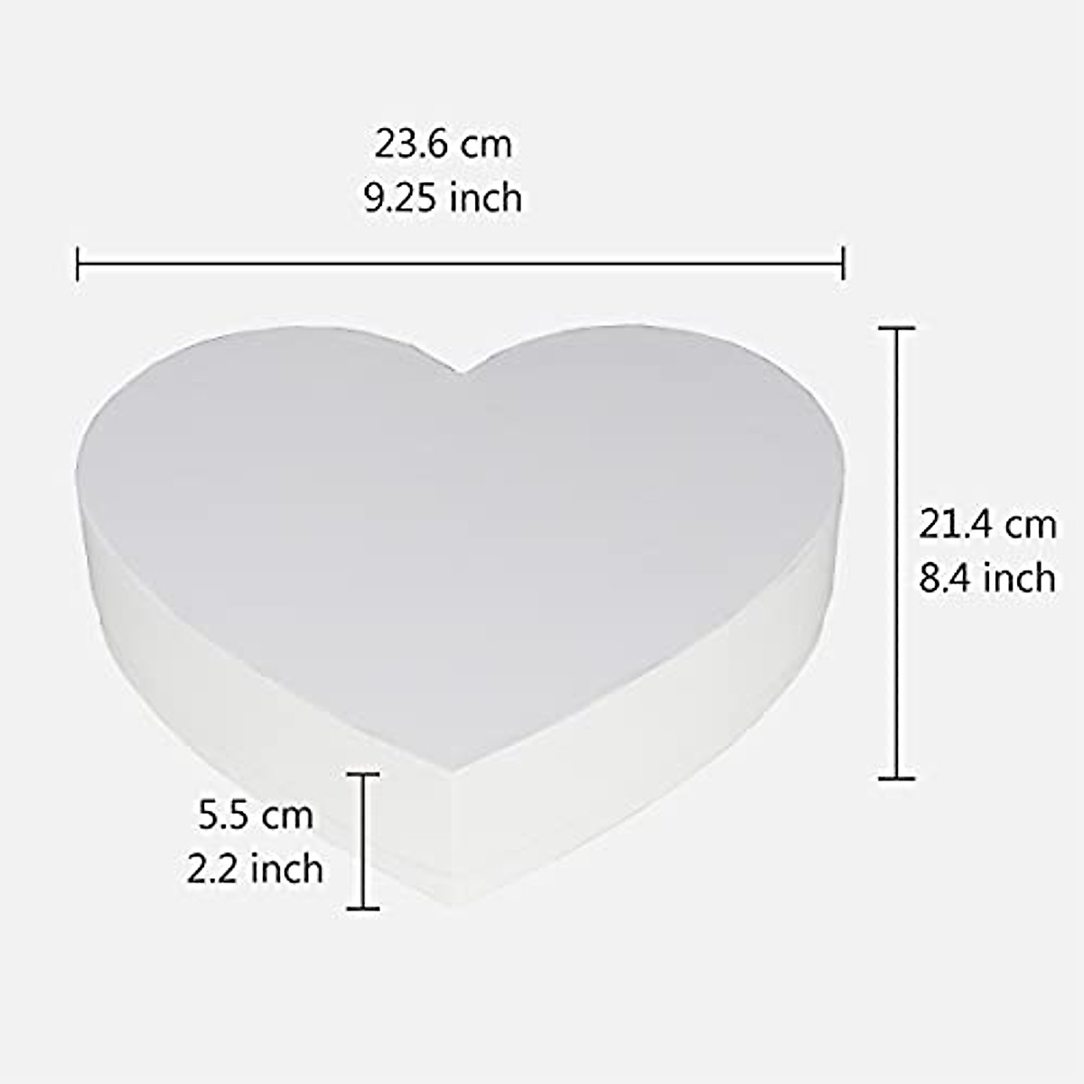WENPACK Empty Heart Shaped Gift Box Strawberry Packaging (White)