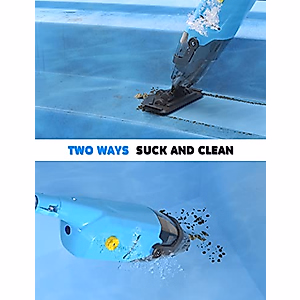 Efurden Handheld Pool Vacuum, Rechargeable Pool Cleaner with Running Time up to 60-Minutes Ideal for Above Ground Pools, Spas and Hot Tub for Sand and Debris, Blue